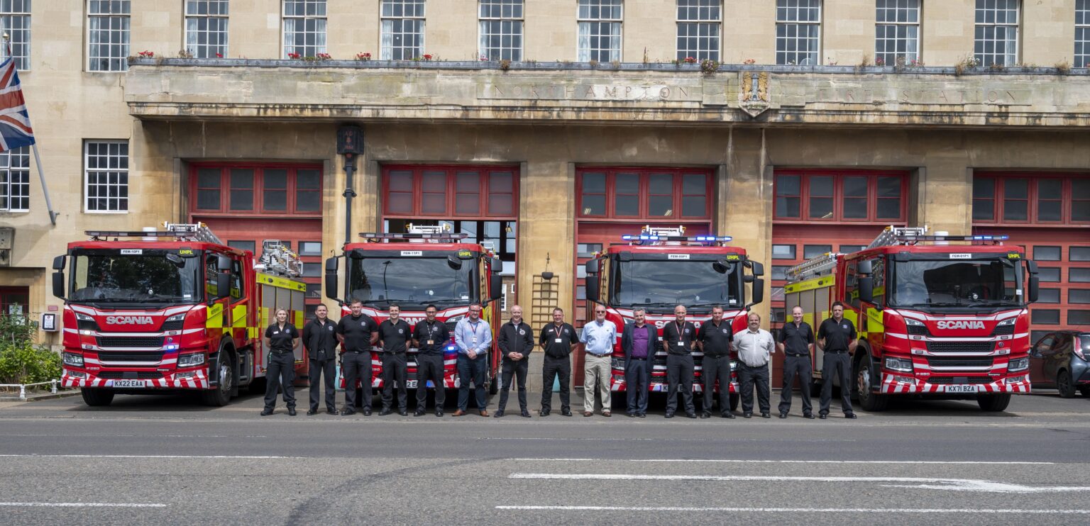 Four new fire engines on the run for Northamptonshire Fire & Rescue ...