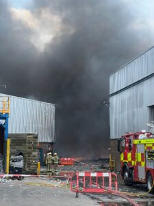 Major Incident stood down – but Fire remain at site of large fire at ...